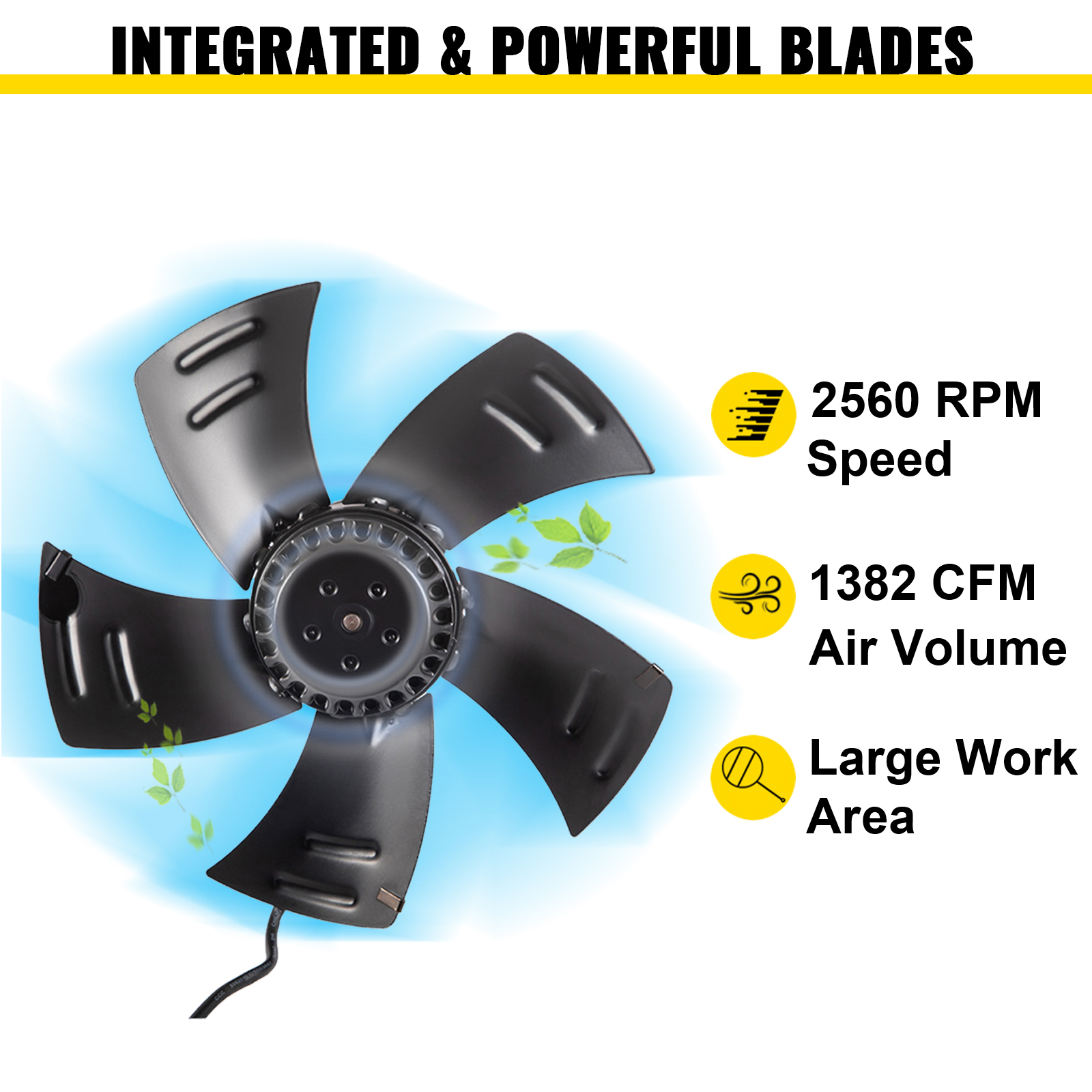 VEVOR Industrial Exhaust Fan,12'' Ventilation Extractor,73W Commercial ...