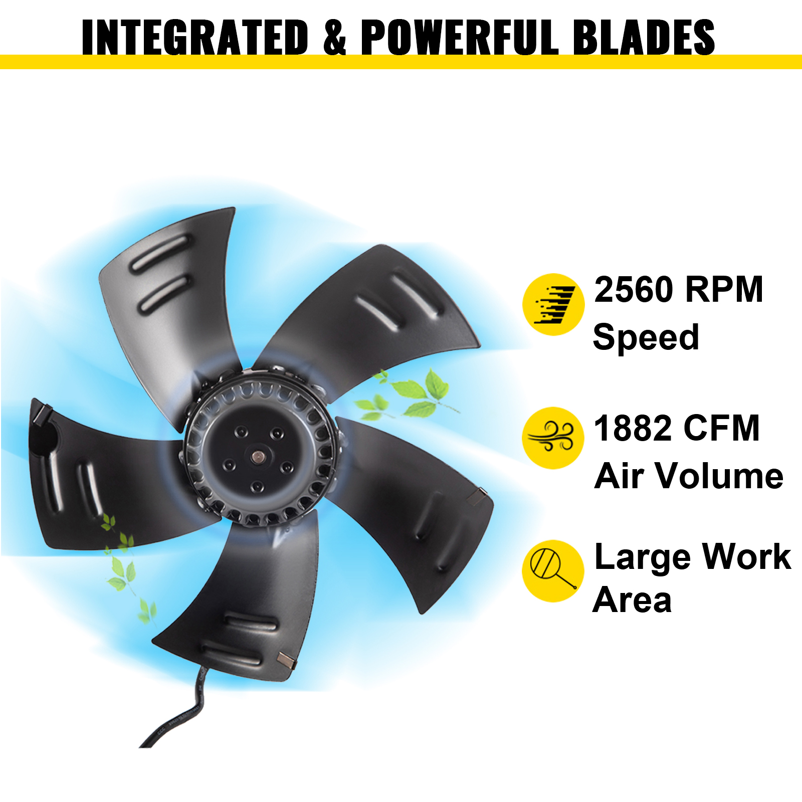 VEVOR Industrial Exhaust Fan,14'' Ventilation Extractor,110W Commercial ...