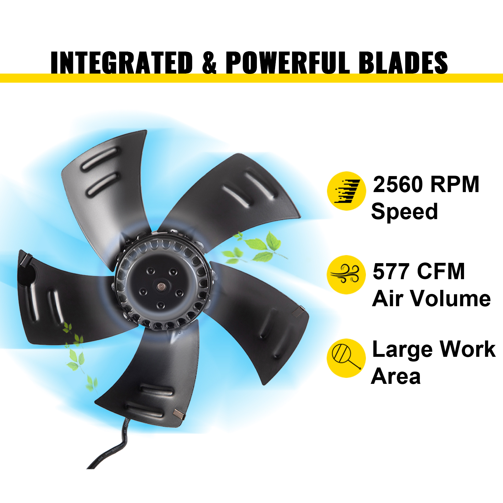 VEVOR Industrial Exhaust Fan, 8'' Ventilation Extractor,41W Commercial ...