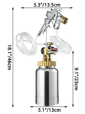 Vevor Paint Tank 2L Pressure Pot Paint Sprayer 0.5 Gallon Paint ...