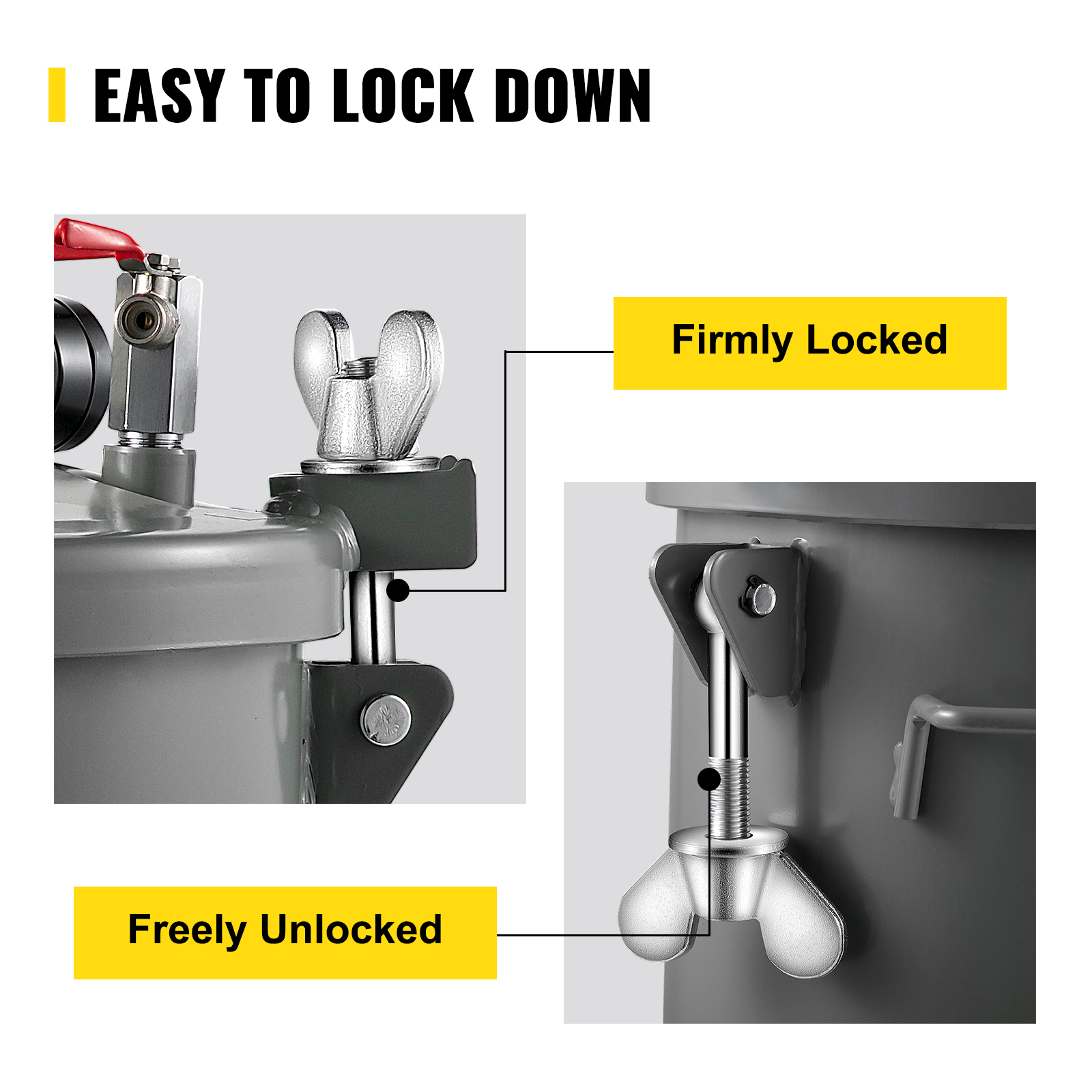 Vevor 10.5 Gal Spray Paint Pressure Pot Tank Automatic Air Paint ...