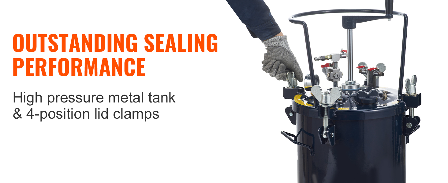 VEVOR Spray Paint Pressure Pot Tank, 30L/8gal Air Paint Pressure Pot ...