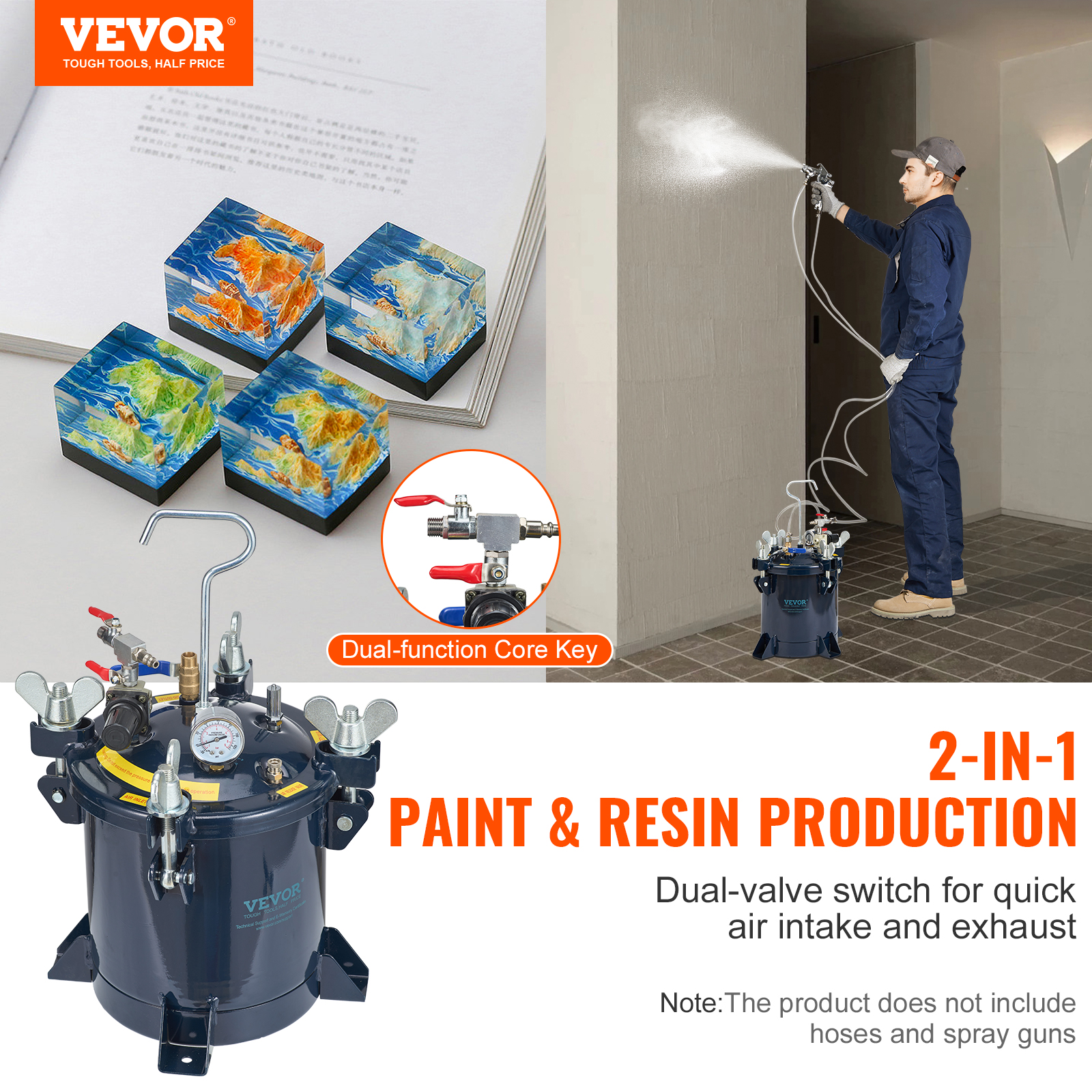 Spray Paint Pressure Pot Tank 10/2/30 L Resin Pressure Feed Paint Tank ...