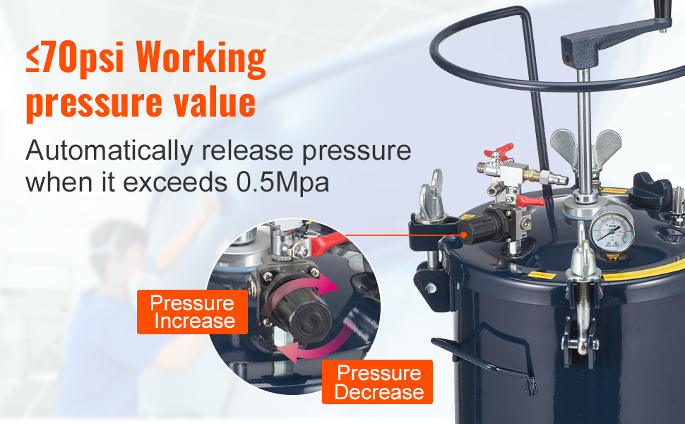 VEVOR Spray Paint Pressure Pot Tank, 30L/8gal Air Paint Pressure Pot ...