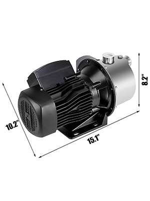 VEVOR Shallow Well Jet Pump with Pressure Switch 3/4HP Jet Water Pump ...