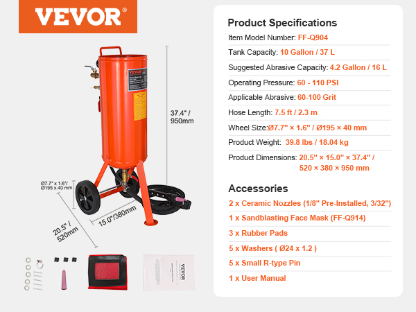 Heavy duty sandblaster store