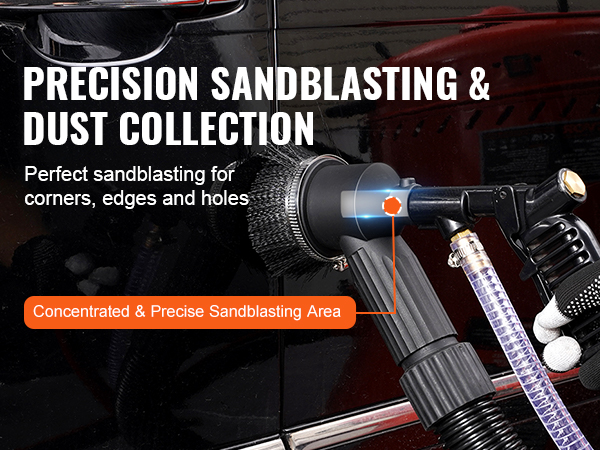 VEVOR 28 Gallon Vacuum Sand Blaster, Dustless Sandblaster with Built-in ...