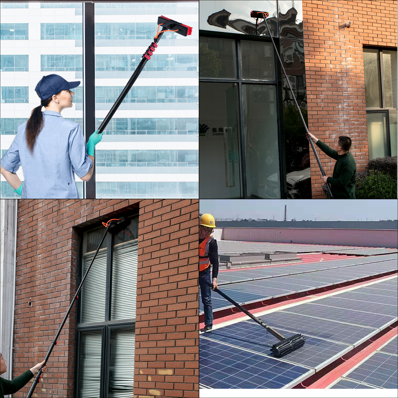 Vevor Water Fed Pole Kit Water Fed Brush 35 Ft For Window Solar Panel ...