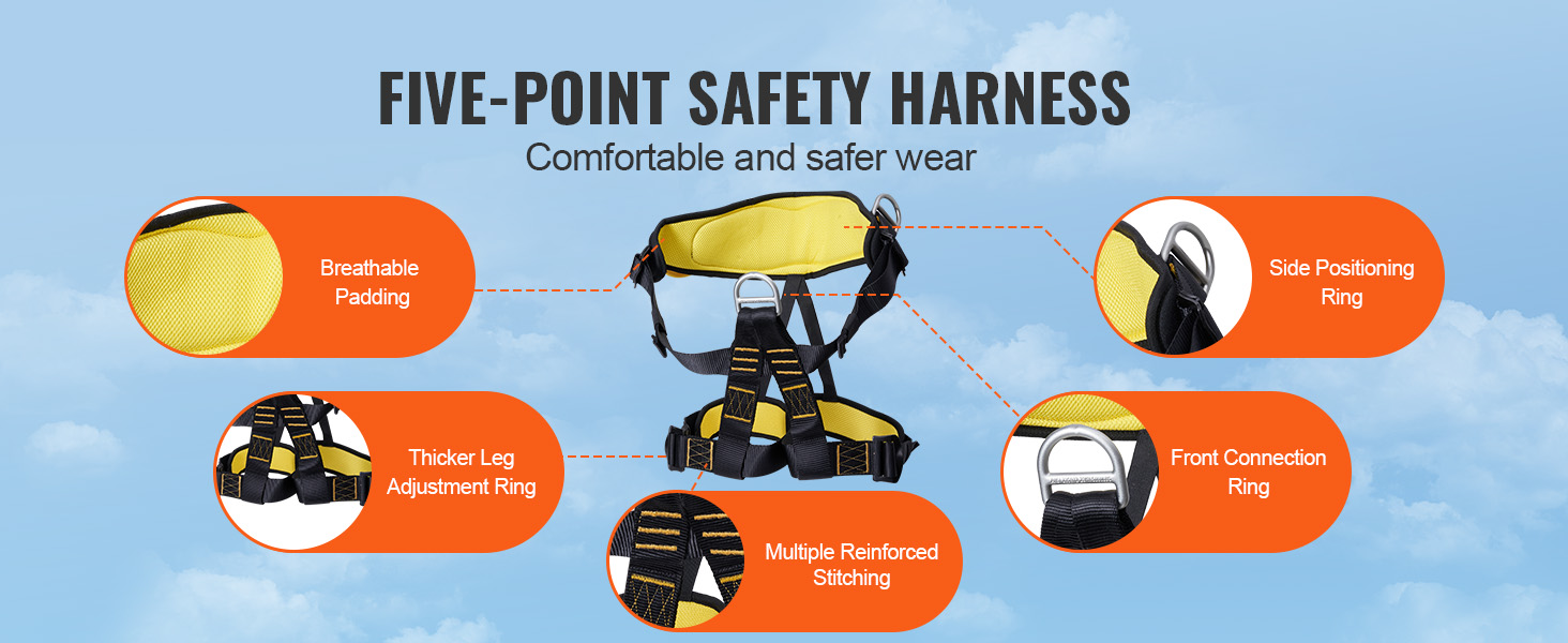 VEVOR Tree Climbing Spikes Set, 1 Pair Alloy Steel Climbing Spurs with ...