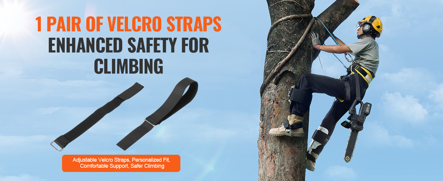 VEVOR Tree Climbing Spikes, 1 Pair Aluminum Climbing Spurs, 350lbs Load ...