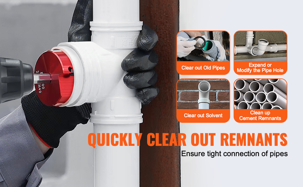 2 In PVC Pipe Reamer Tool Pipe Fitting Saver of Aluminum Alloy for SCH 40 | VEVOR US