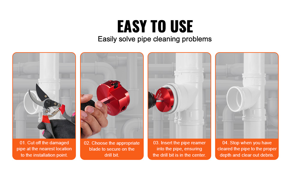 PVC Pipe Reamer Tool Pipe Fitting Socket Saver Aluminum Alloy for SCH ...