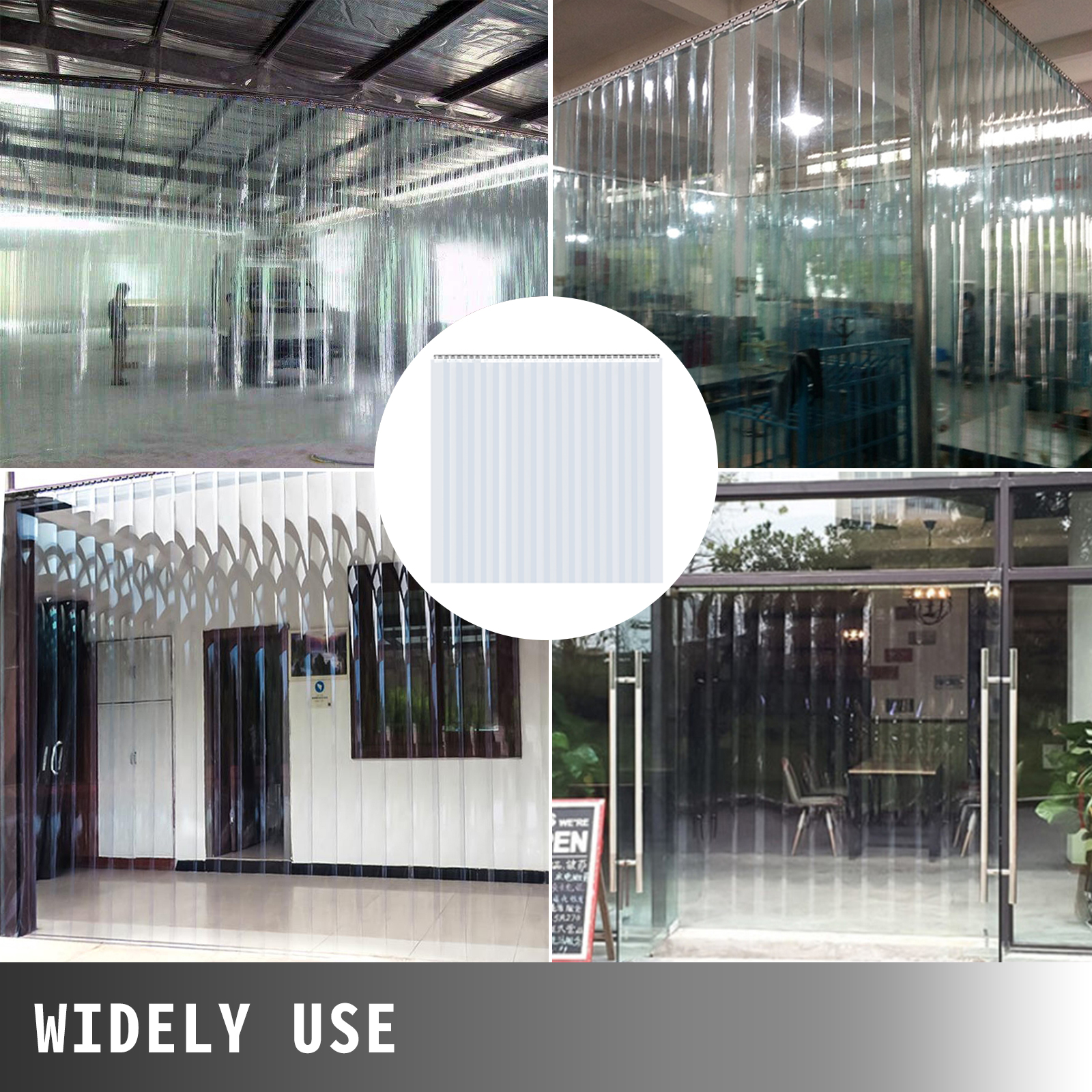 Pvc Strip Curtain Vinyl Door Strips 6 X 9feet Vinyl Strip Door Curtain ...