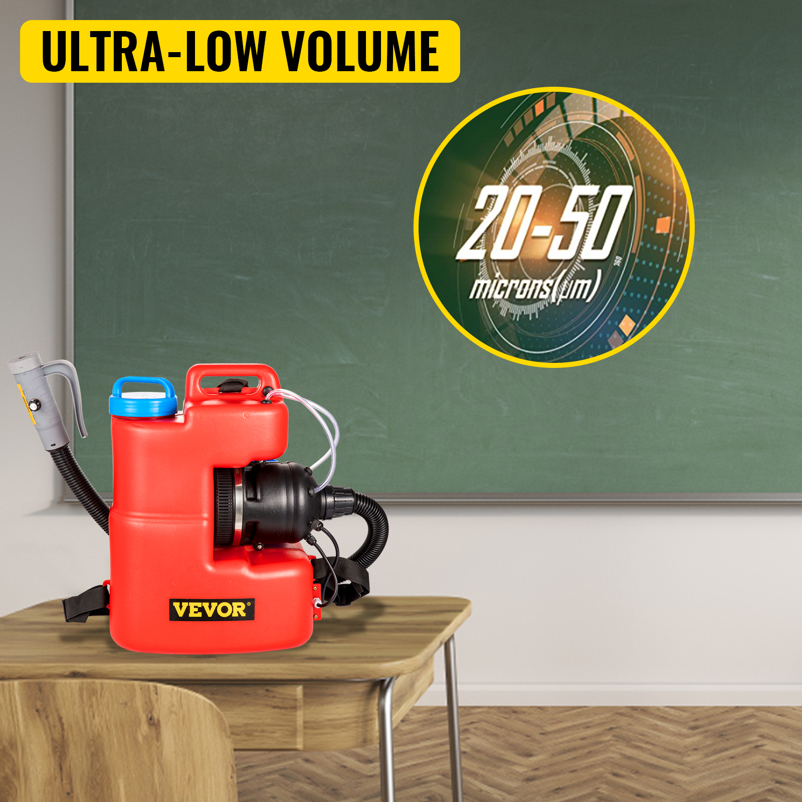 Vevor 20l Electric Ulv Cold Fogger Backpack Sprayer Sanitizer Fogging ...