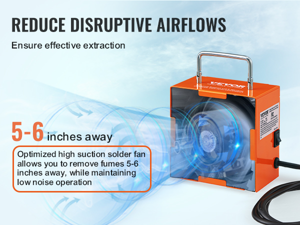 VEVOR Solder Fume Extractor, 38W Desktop Soldering Smoke Extractor with ...