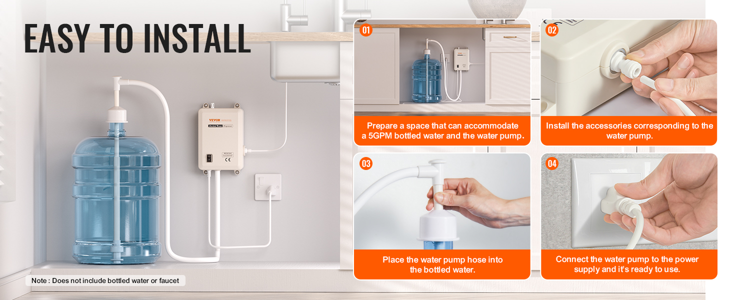 Bottled Water Dispensing Pump System 5 Gallon FlowFluid Electric Water ...