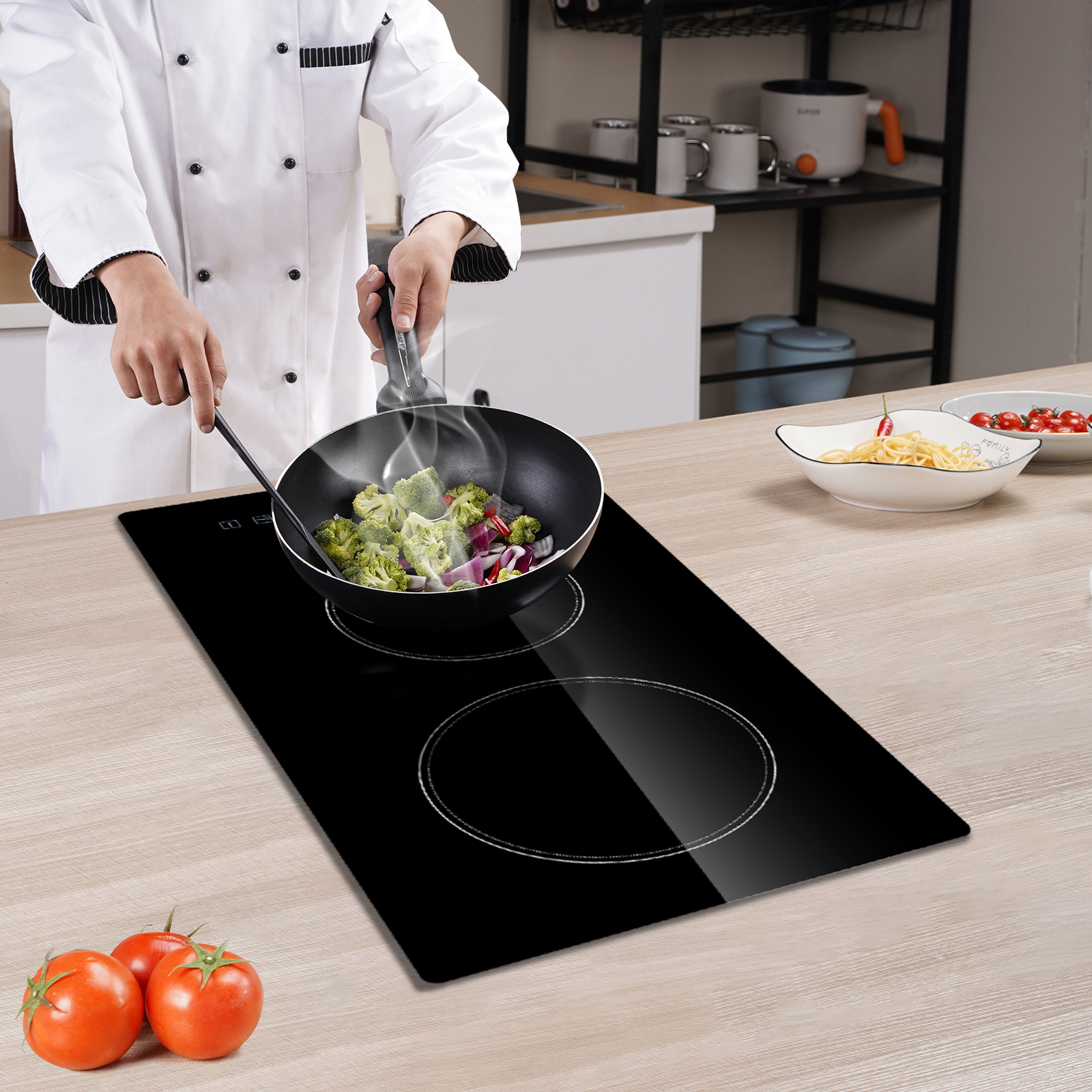 12/24/30/36 in Electric Cooktop Induction Cooktop Ceramic Glass Stove ...