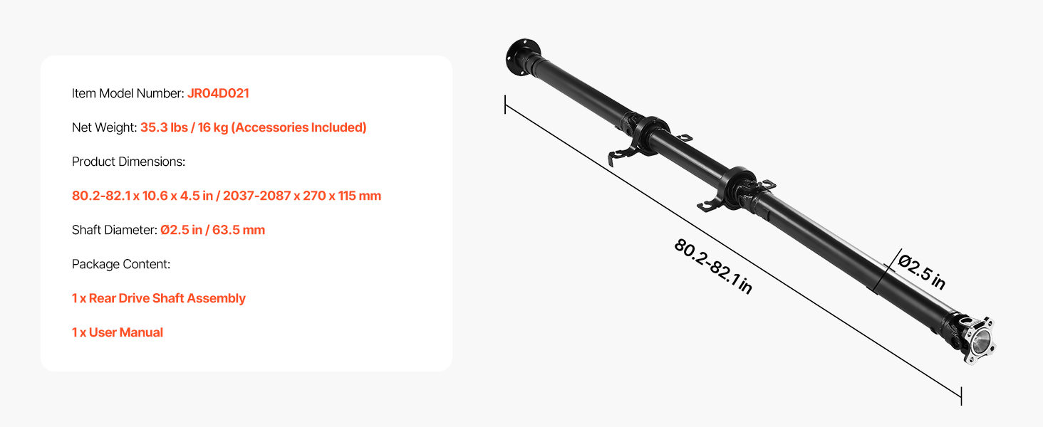 Rear Drive Shaft Assembly Compatible with 2007-2008 Ford Edge/Lincoln ...