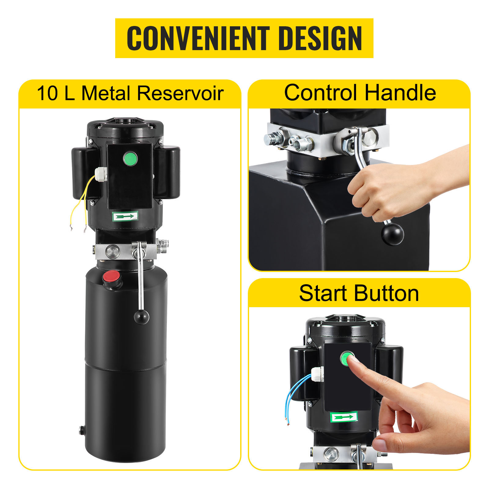 Mophorn Car Lift Hydraulic Power Pack 12VDC, 220V pompa idraulica riparazione auto serbatoio in ...