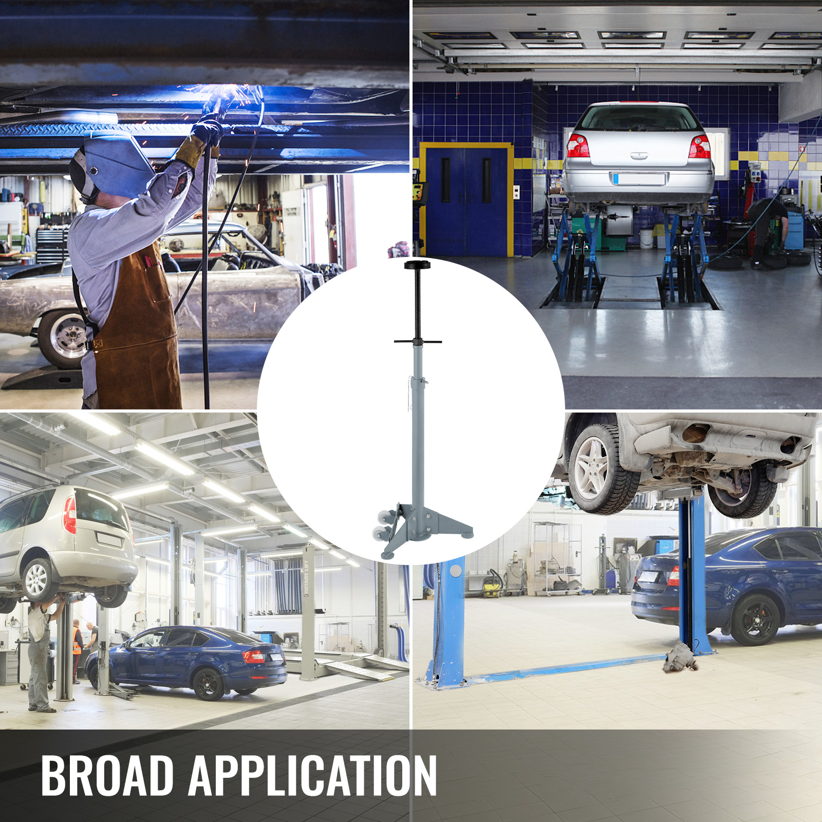 VEVOR Underhoist Stand 1500 LBS Capacity Pole Jack Heavy Duty Jack ...