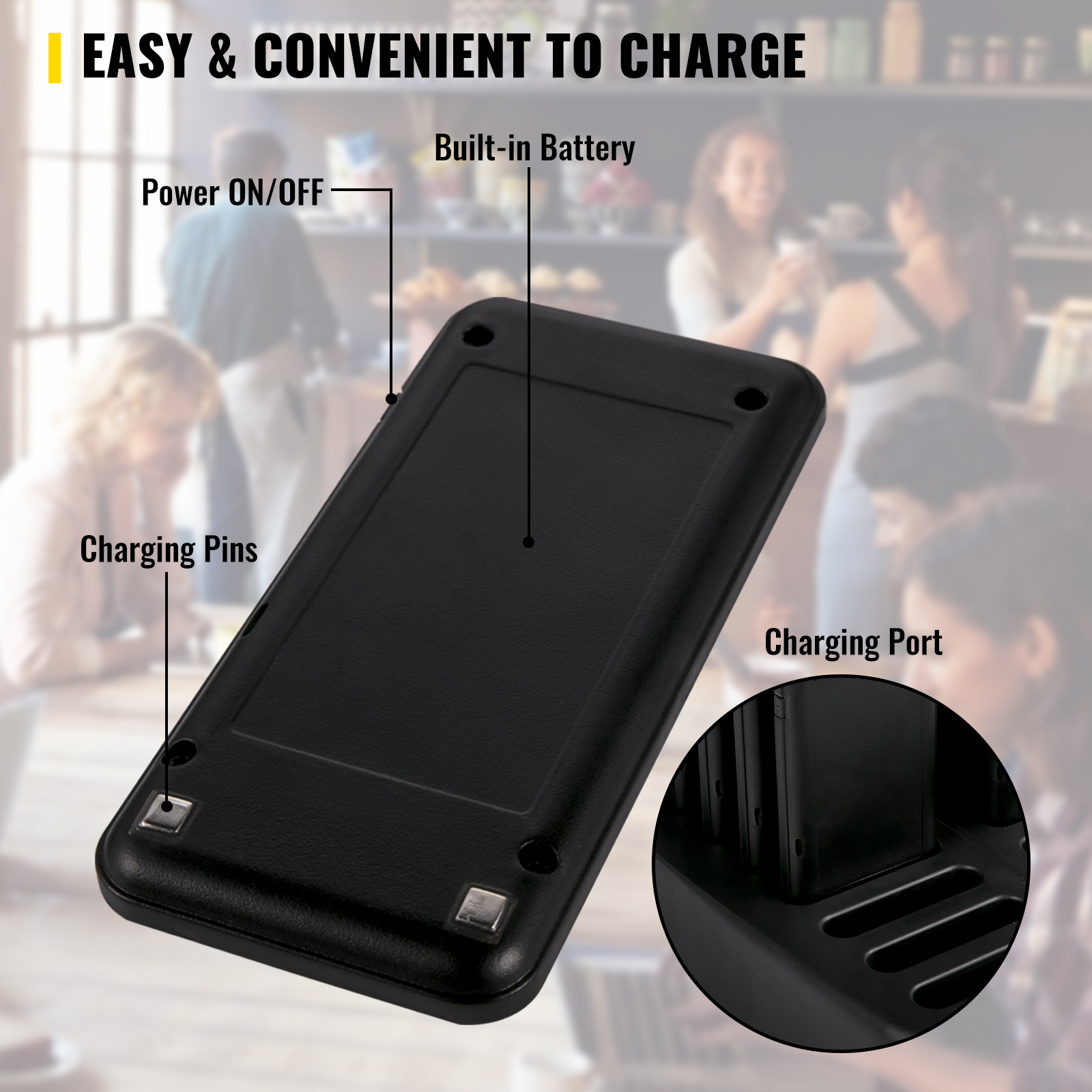 Vevor Restaurant Pager Paging System 5 Coasters Wireless Pagers Cafe ...