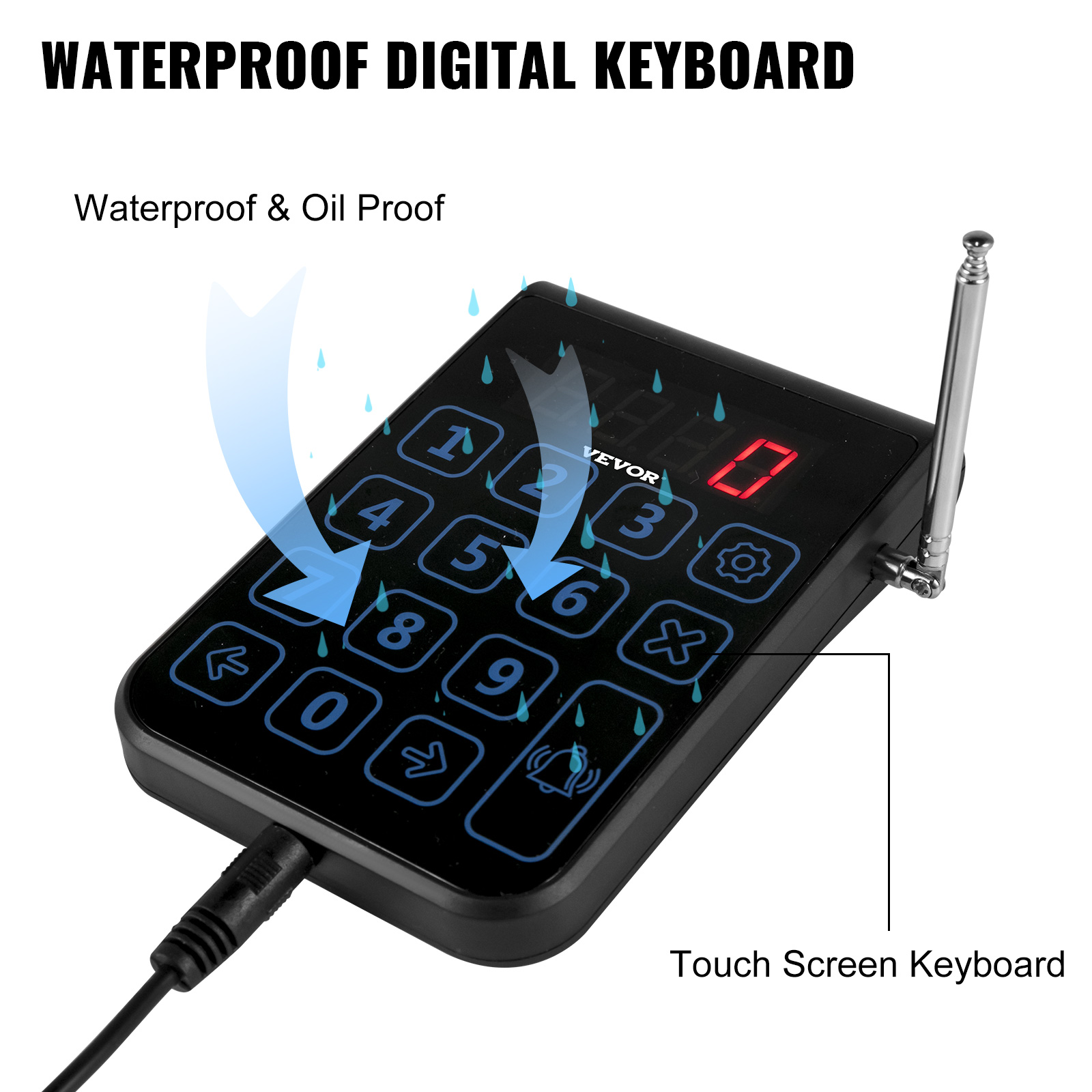 VEVOR R100 Wireless Calling System, Restaurant Pager System 30 Pagers ...