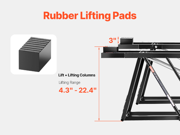 VEVOR 5000 lbs Car Lift Adjustable Car Lifts with Remote Control for ...
