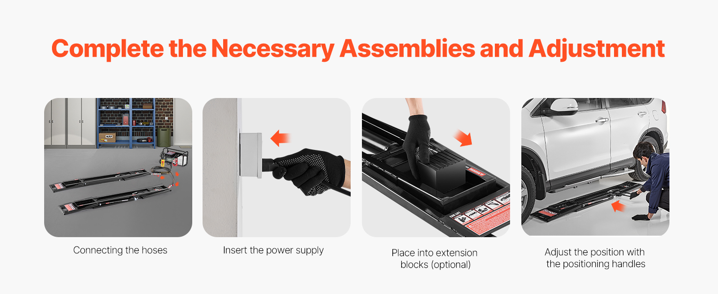 VEVOR 5000 lbs Car Lift Adjustable Car Lifts with Remote Control for ...