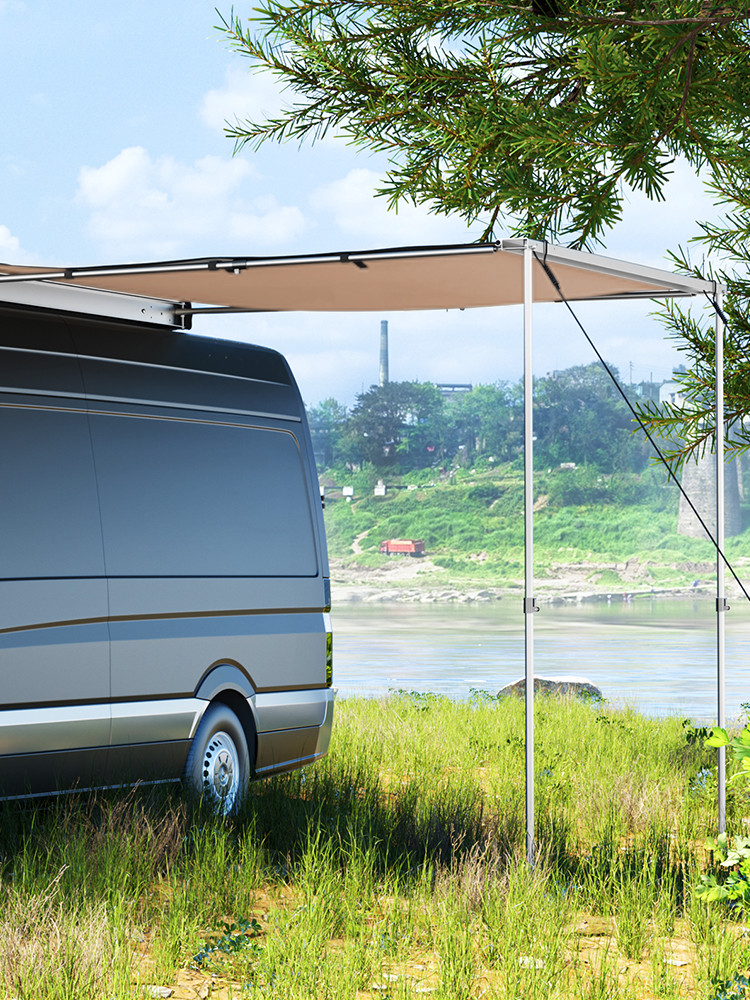 VEVOR Car Awning, 6.5'x6.5' Vehicle Awning, Pull-Out Retractable Awning ...