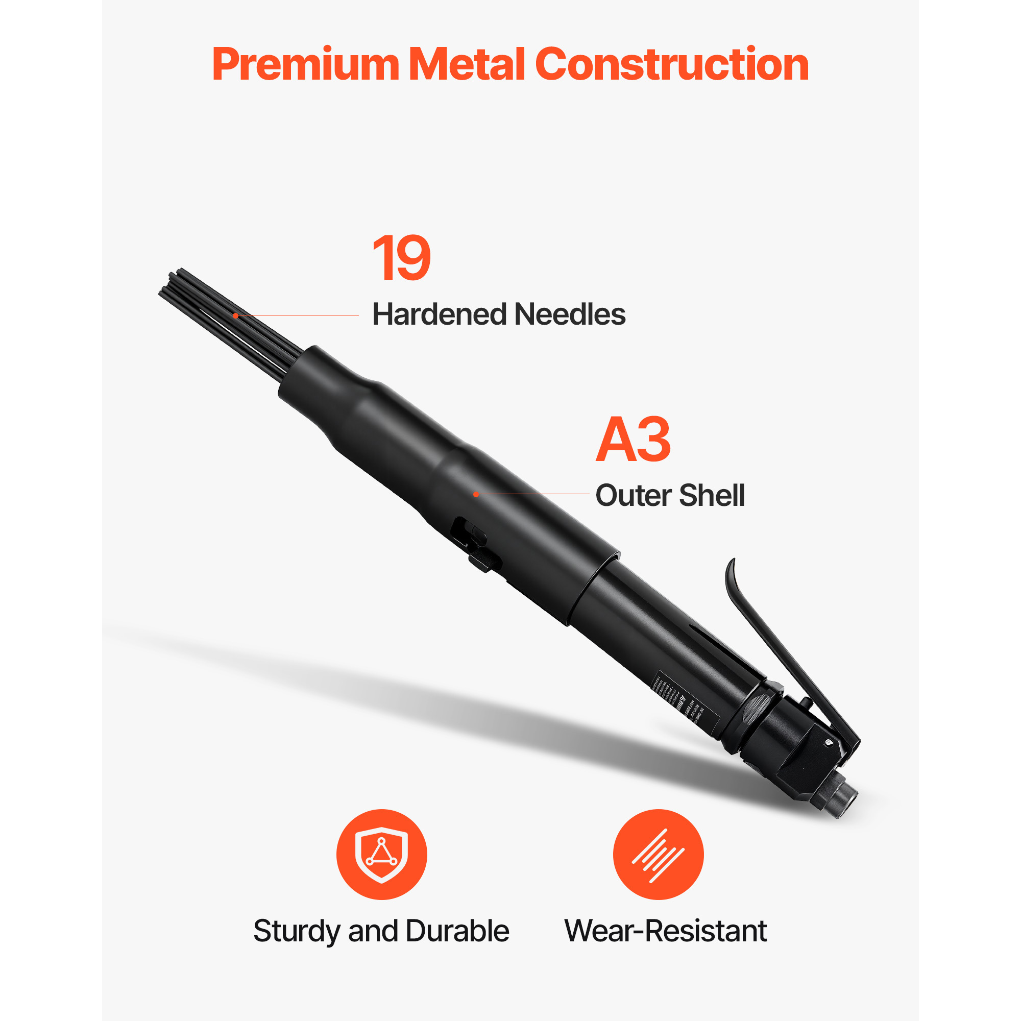 Mophorn Air Needle Scaler, 3400 BPM Pneumatic Tool for Rust and Paint ...