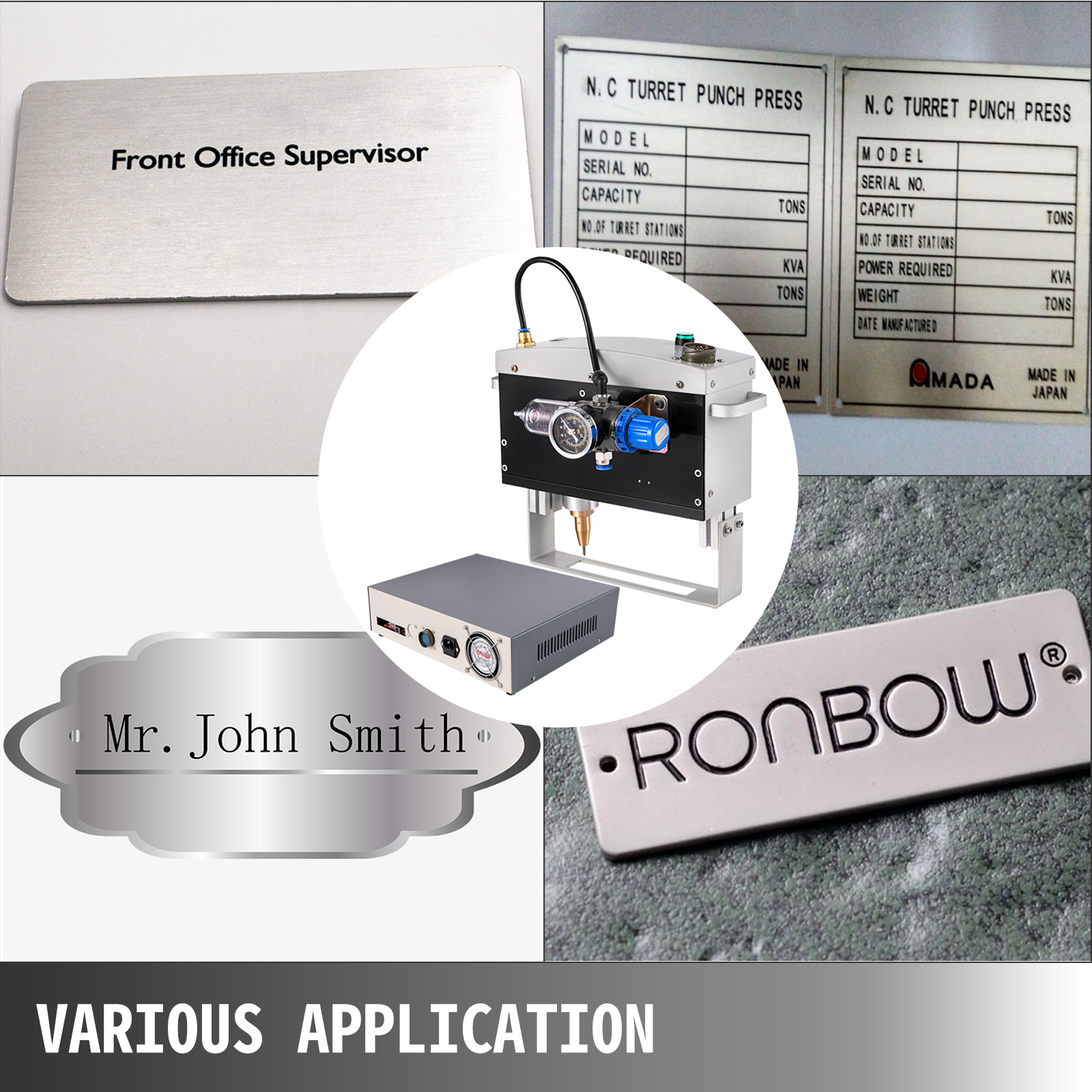 VEVOR Pneumatic Marking Machine 300W Electricity Marking Machine ...