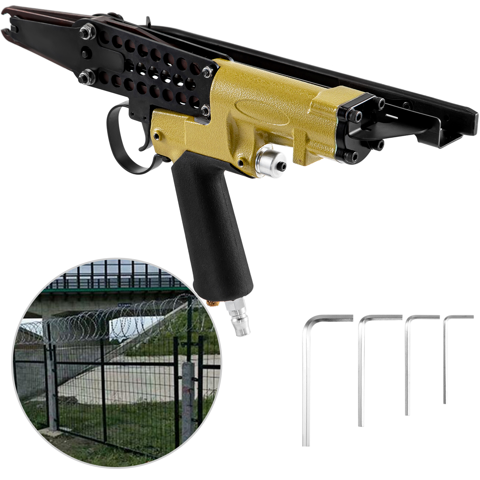 VEVOR Hog Ring Stapler SC77XE Pneumatic Hog Ring Plier 1/4'' NPT C Ring ...