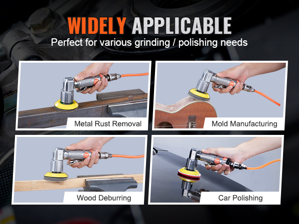 VEVOR 58PCS Air Sander Kit 1/2/3in Random Orbital Air Sander Polisher ...