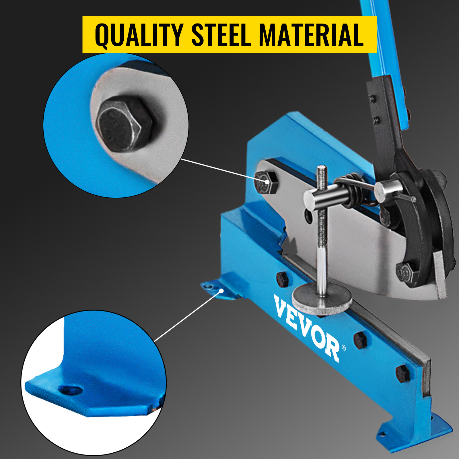 VEVOR Hand Plate Shear 5", Manual Metal Cutter Cutting Thickness1/4 ...