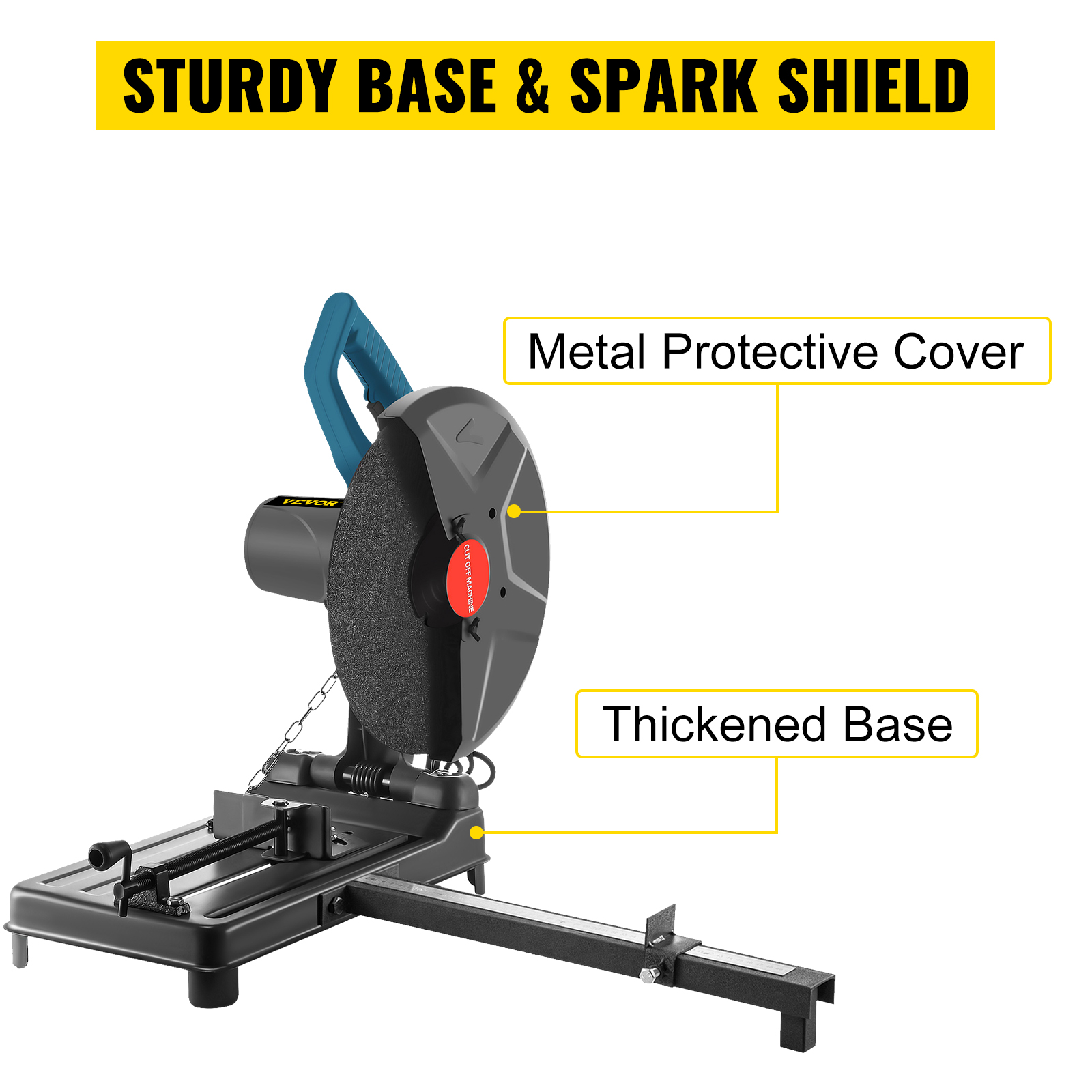 VEVOR Metal Chop Saw, 14"/355 MM Blade Diameter Cut Off Saw, 2200W ...