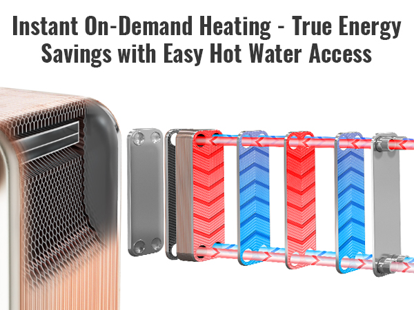 VEVOR Heat Exchanger, 5"x 12" 50 Plates Brazed Plate Heat Exchanger ...