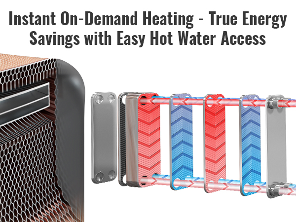 VEVOR 80 Plate Heat Exchanger 4*1-1/4" MNPT Ports 5"x 12" Brazed 316L ...