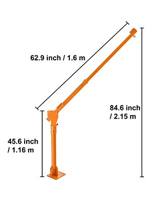 VEVOR Truck Crane Frame, Truck Bed Crane Frame with Adjustable ...