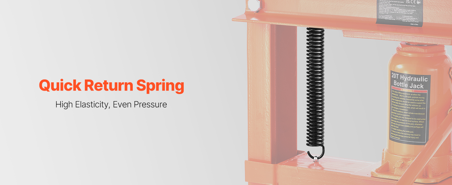 VEVOR Hydraulic Shop Press, 20 T H-Frame Shop Press with Press Plate ...