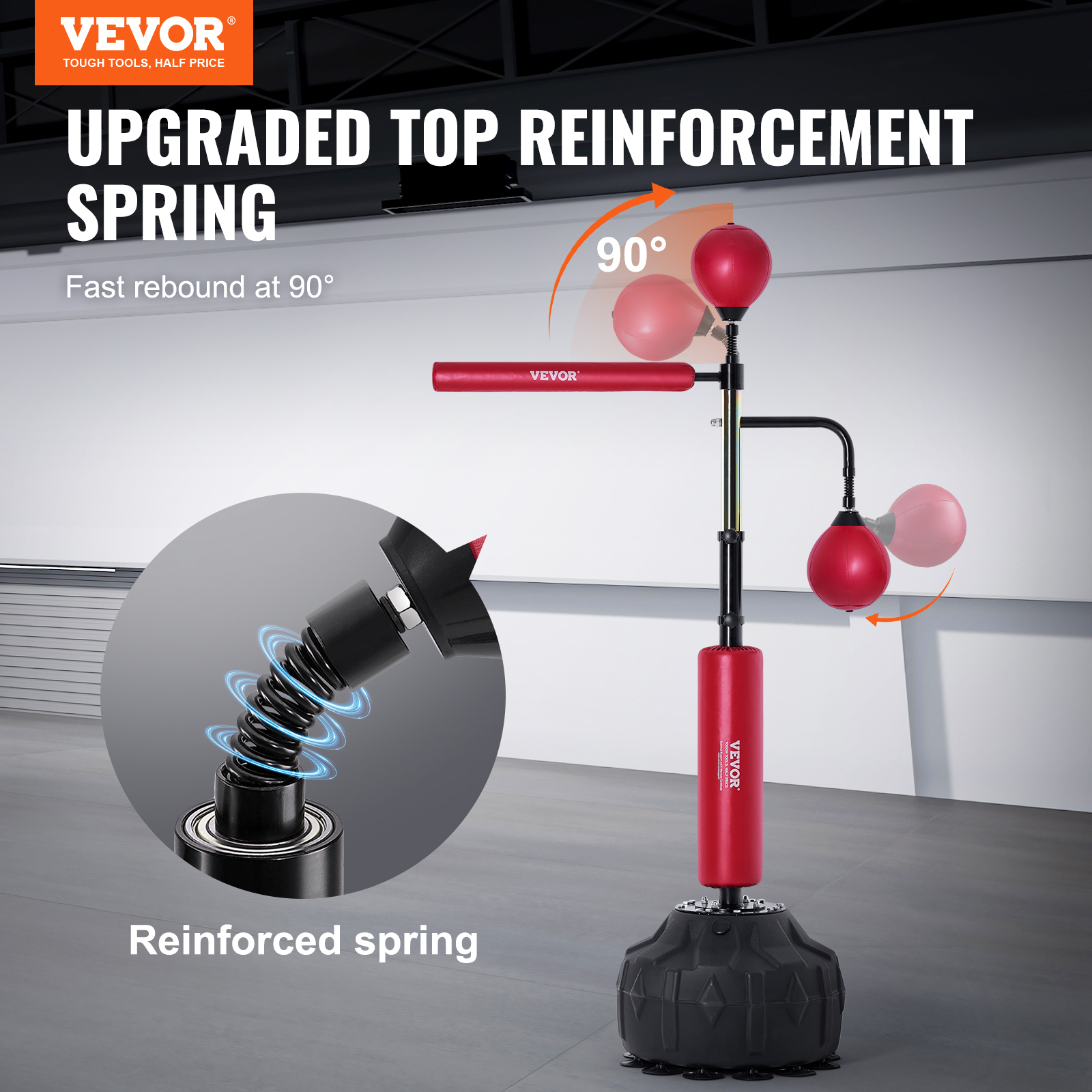 Wall Mount Boxing Spinning Bar Adjustable Reflex Speed Trainer with ...