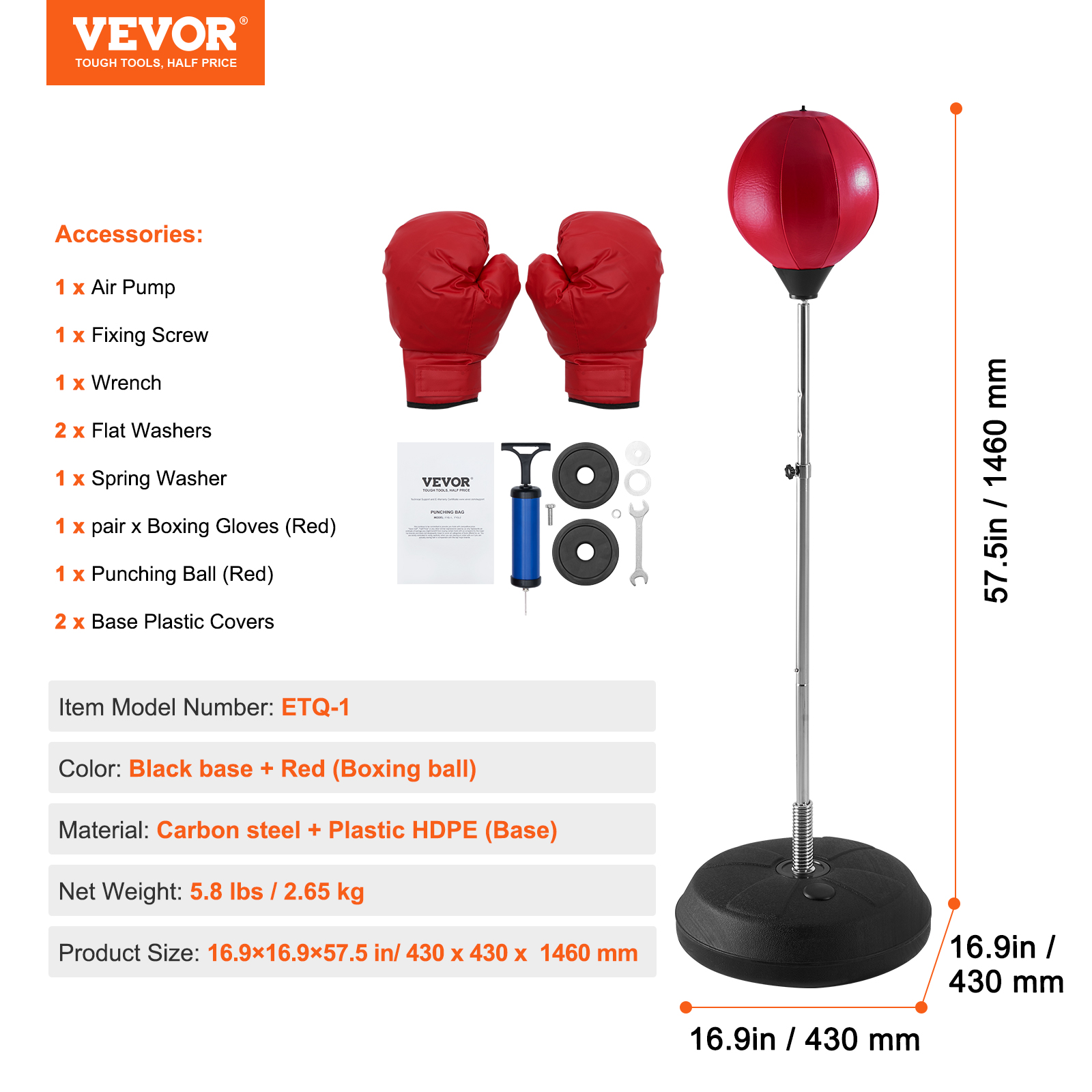 Wall Mount Boxing Spinning Bar Adjustable Reflex Speed Trainer with ...