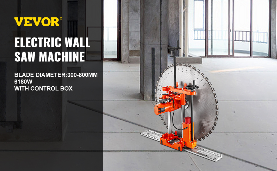 VEVOR Wall Saw Machine 6180W Concrete Wall Cutter 110V Wall Saw, Blade ...