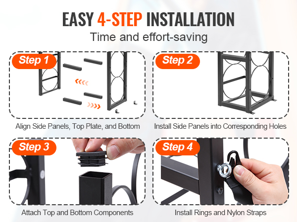 VEVOR Refrigerant Tank Rack, with 3 x 30lbs Bottle Tanks, Cylinder Tank ...