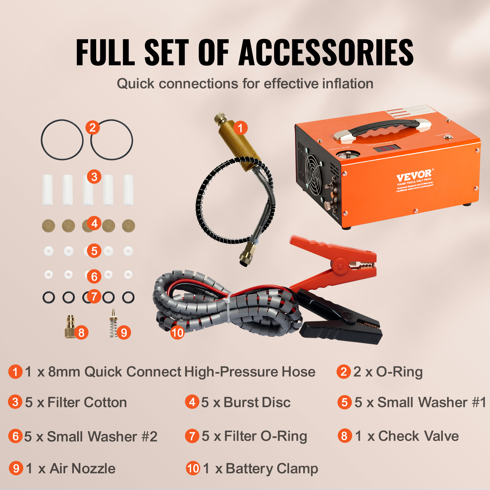 Uimoso PCP Air Compressor 4500PSI/30Mpa Manual/Auto-Stop PCP Airgun ...