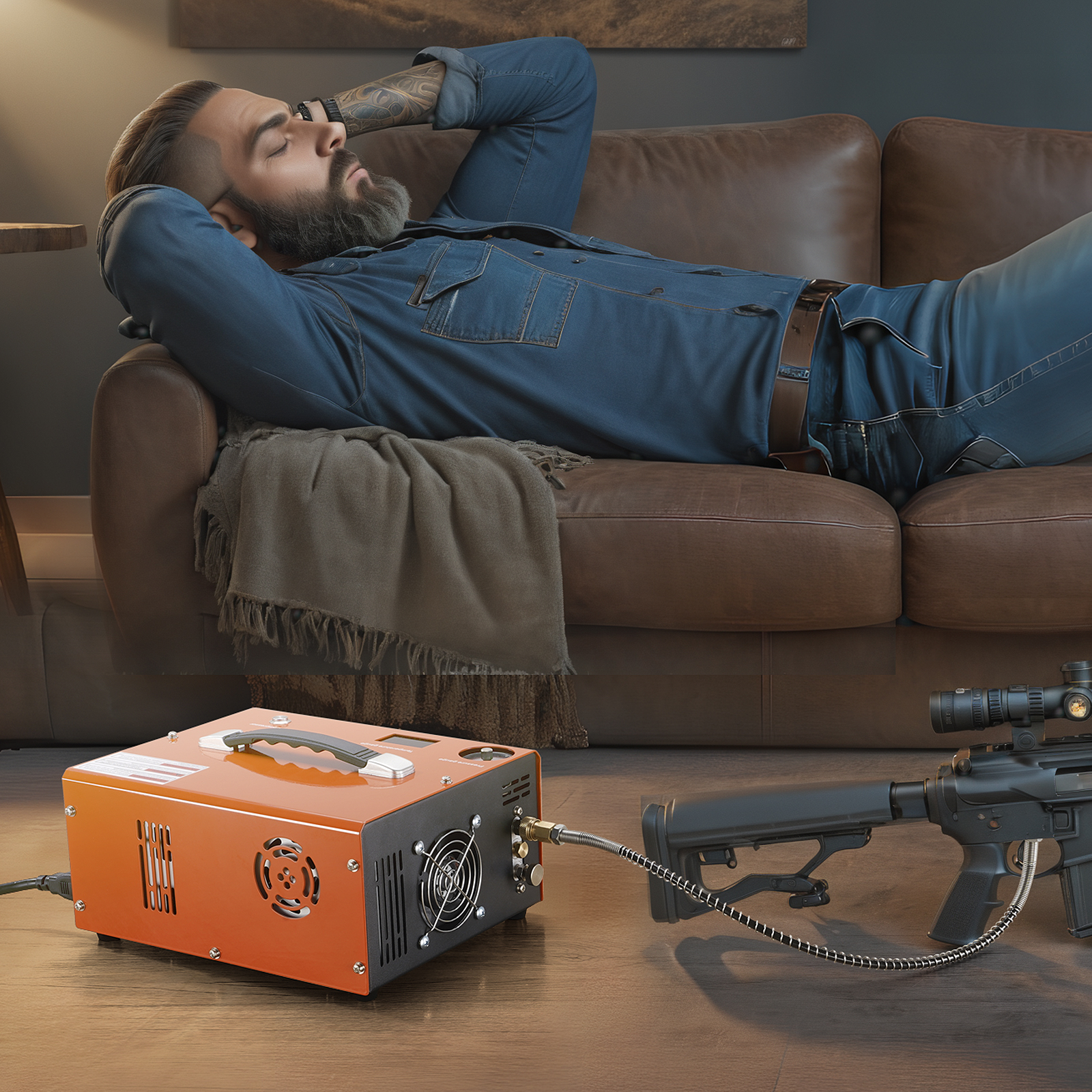 VEVOR PCP Air Compressor 4500PSI/30Mpa Manual/Auto-Stop PCP Airgun ...