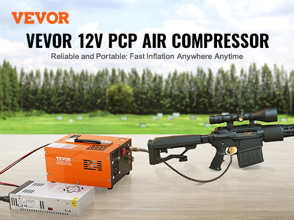 VEVOR PCP Air Compressor, 4500PSI/30Mpa Portable PCP Airgun Compressor ...