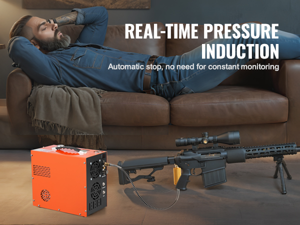 VEVOR PCP Air Compressor, 4500PSI/30Mpa Portable PCP Compressor - Built ...