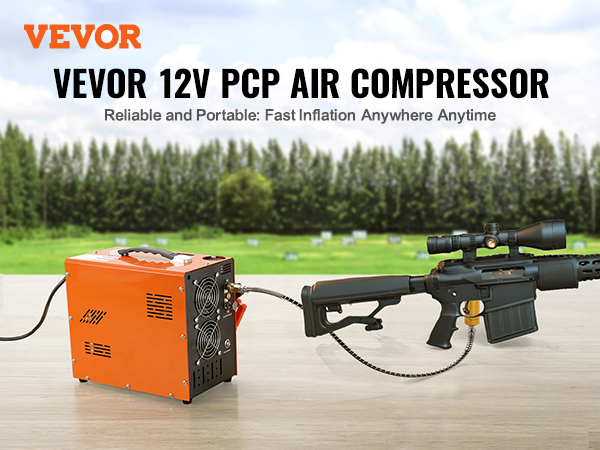 VEVOR PCP Air Compressor, 4500PSI/30Mpa Portable PCP Compressor with ...