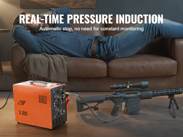 VEVOR PCP Air Compressor, 4500PSI/30Mpa Portable PCP Compressor with ...