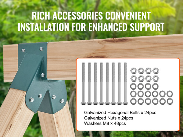 VEVOR A-Frame Middle Swing Set Brackets, Heavy Duty Carbon Steel Swing ...